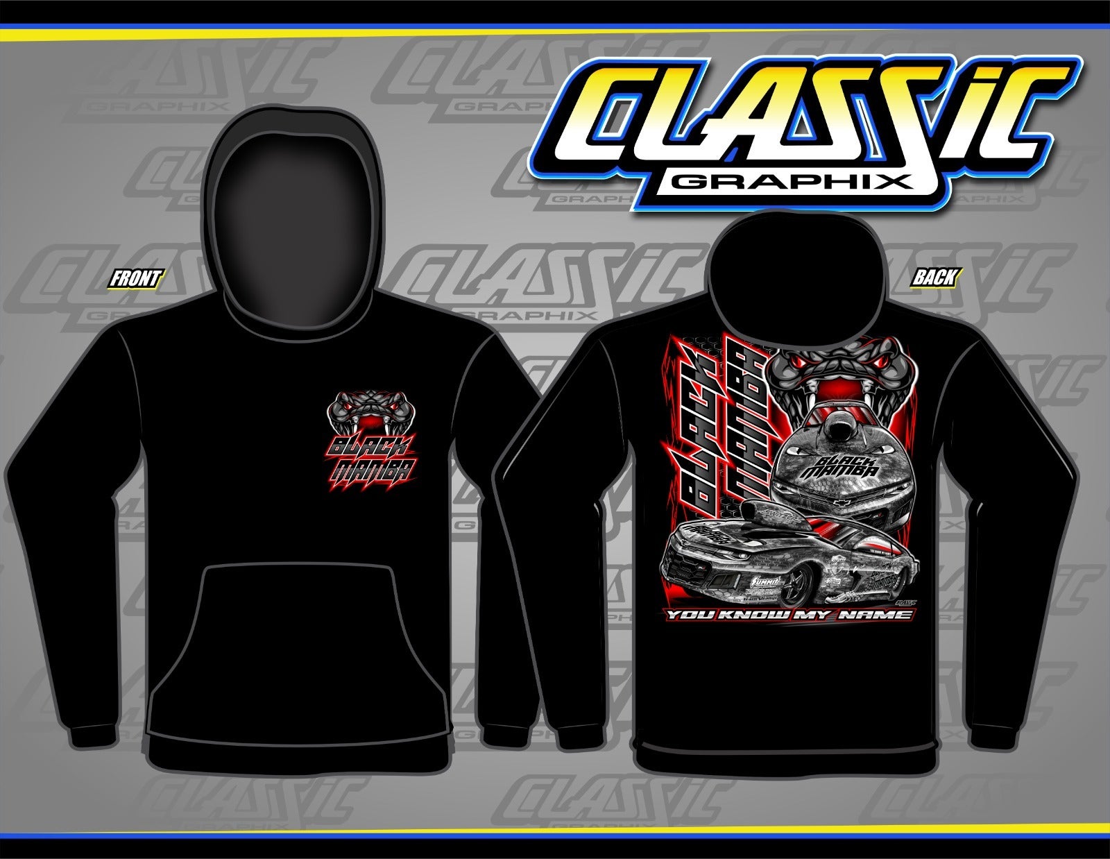 Black Mamba Hoodie (Red Design) | KHR - MWDRS Merchandise